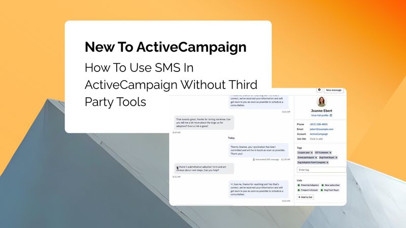 How to Use SMS in ActiveCampaign Without Third-Party Tools | Walk Digital